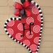 Polka Dot Chevron Monogram Welcome Door Hanger Sign, Monogram Door ...