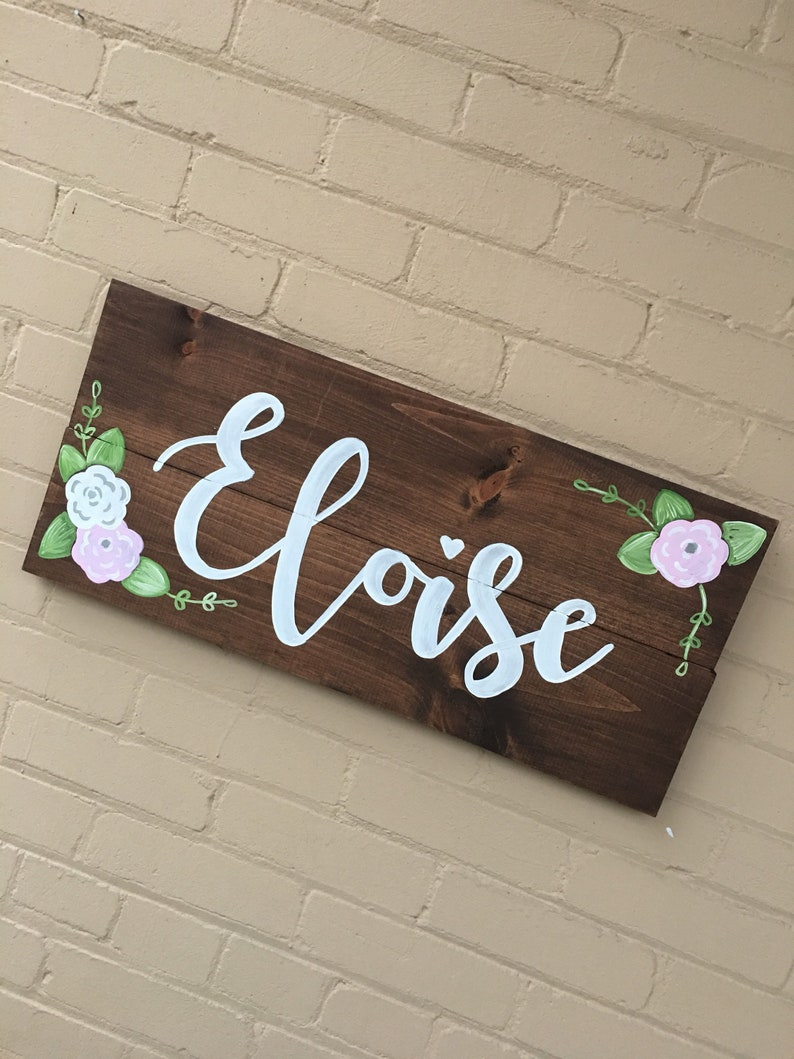 Signe de nom personnalisé, Décoration murale de pépinière, Enseigne en ...