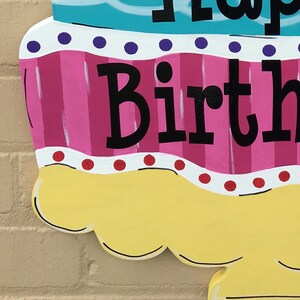 Happy Birthday Door Hanger, Birthday Cake Door Hanger, Birthday Door ...