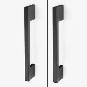 Modern Simple Word Long Aluminum Handle Black Hand Cabinet Large ...