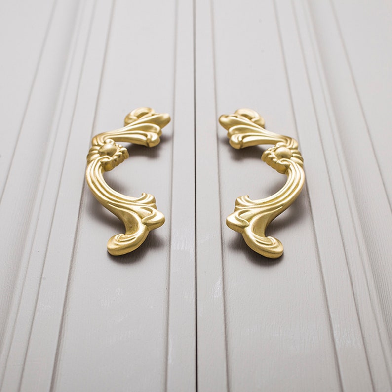 Brass Handle American European-style French Retro Handle - Etsy