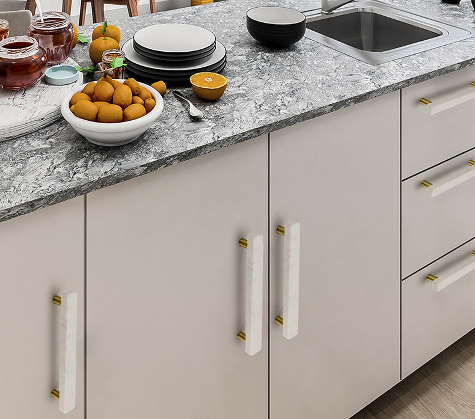 Modern Minimalist Cabinet Drawer Marble Handle Nordic Cabinet | Etsy