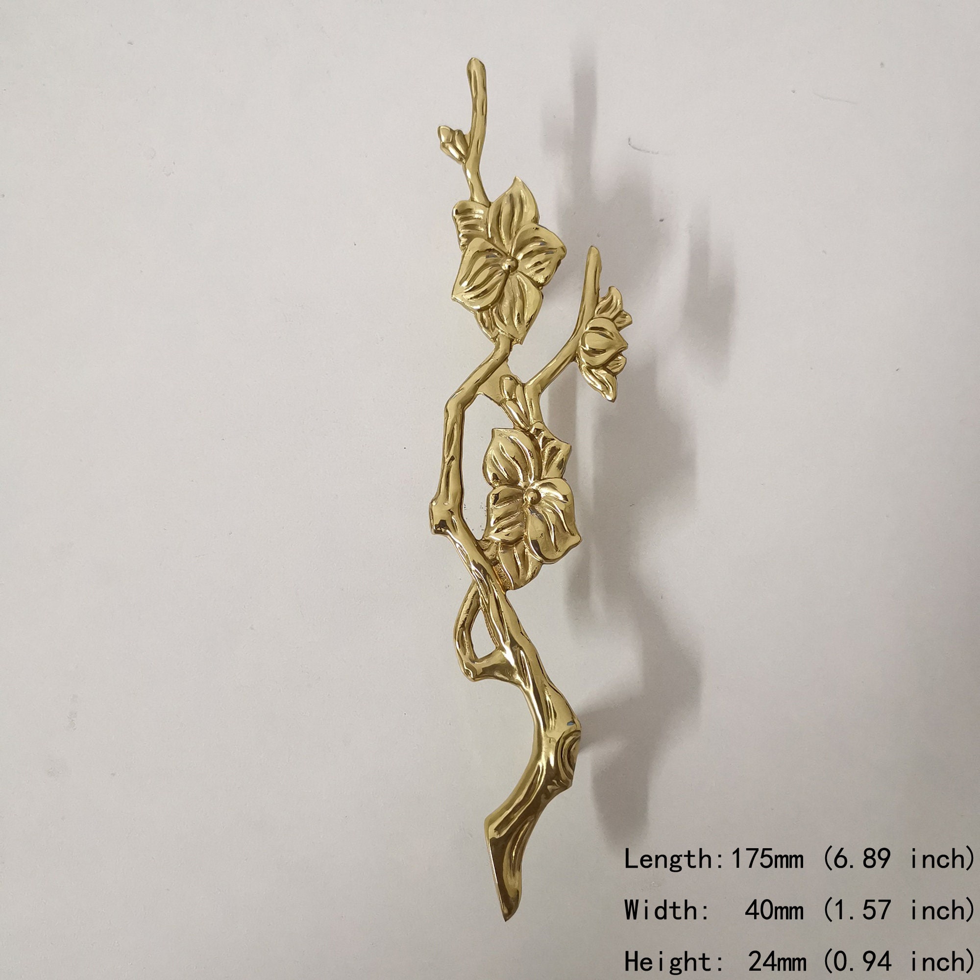 Messing Ast Doppelloch Griff Schublade Tür Möbel | Etsy