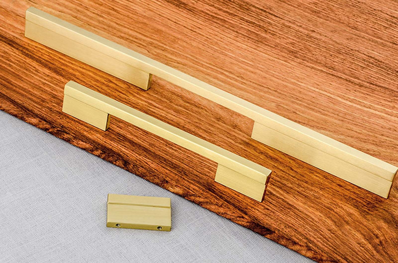 Simple Grooved Copper Cabinet Door Handle Customization | Etsy