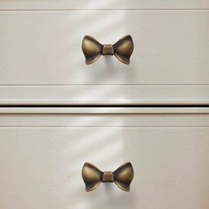 Brass Bow Wardrobe Handle, All Copper, Gold Chrome Plated Creative ...