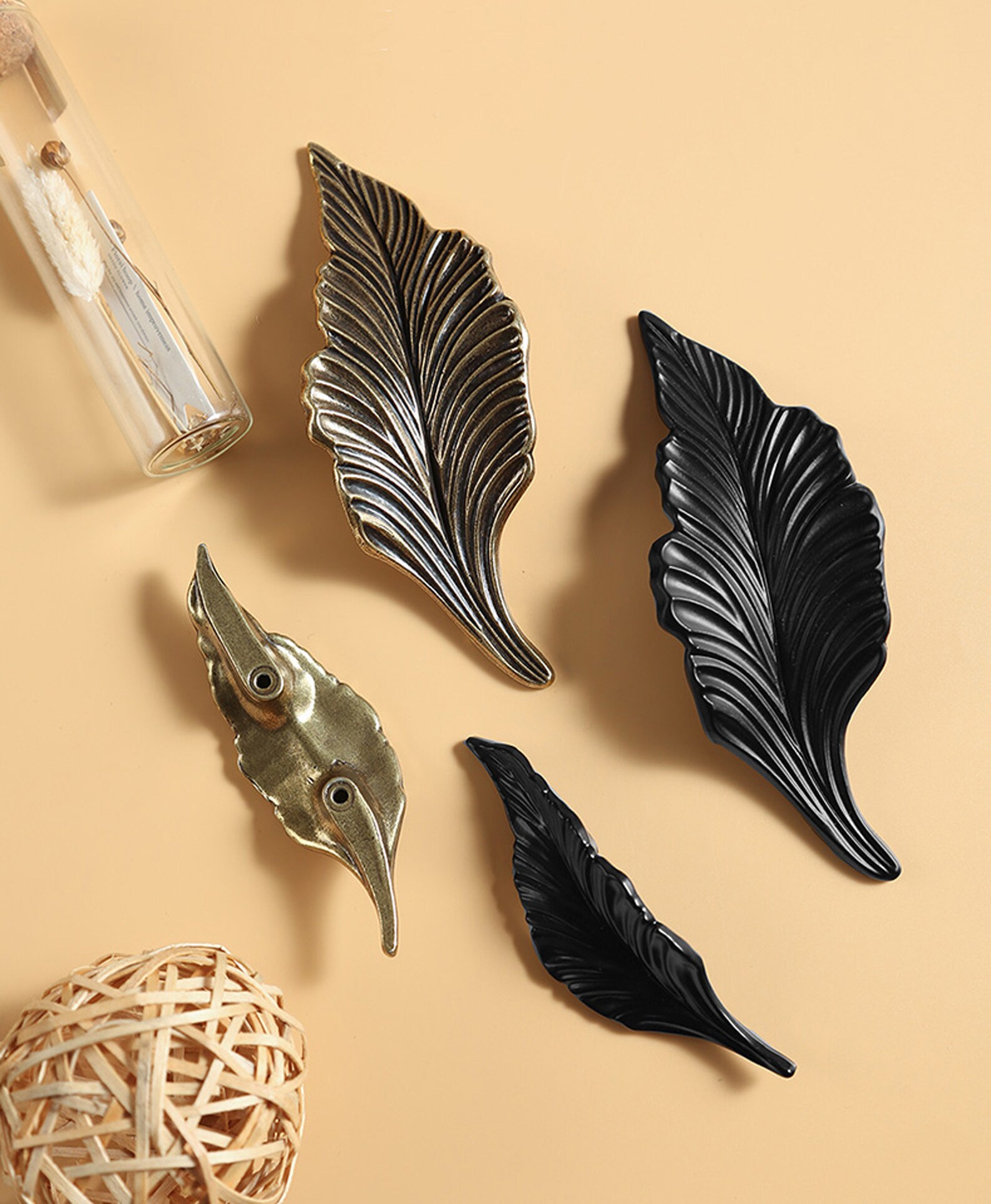 Black Creative Wardrobe Door Handle Simple European Cabinet | Etsy