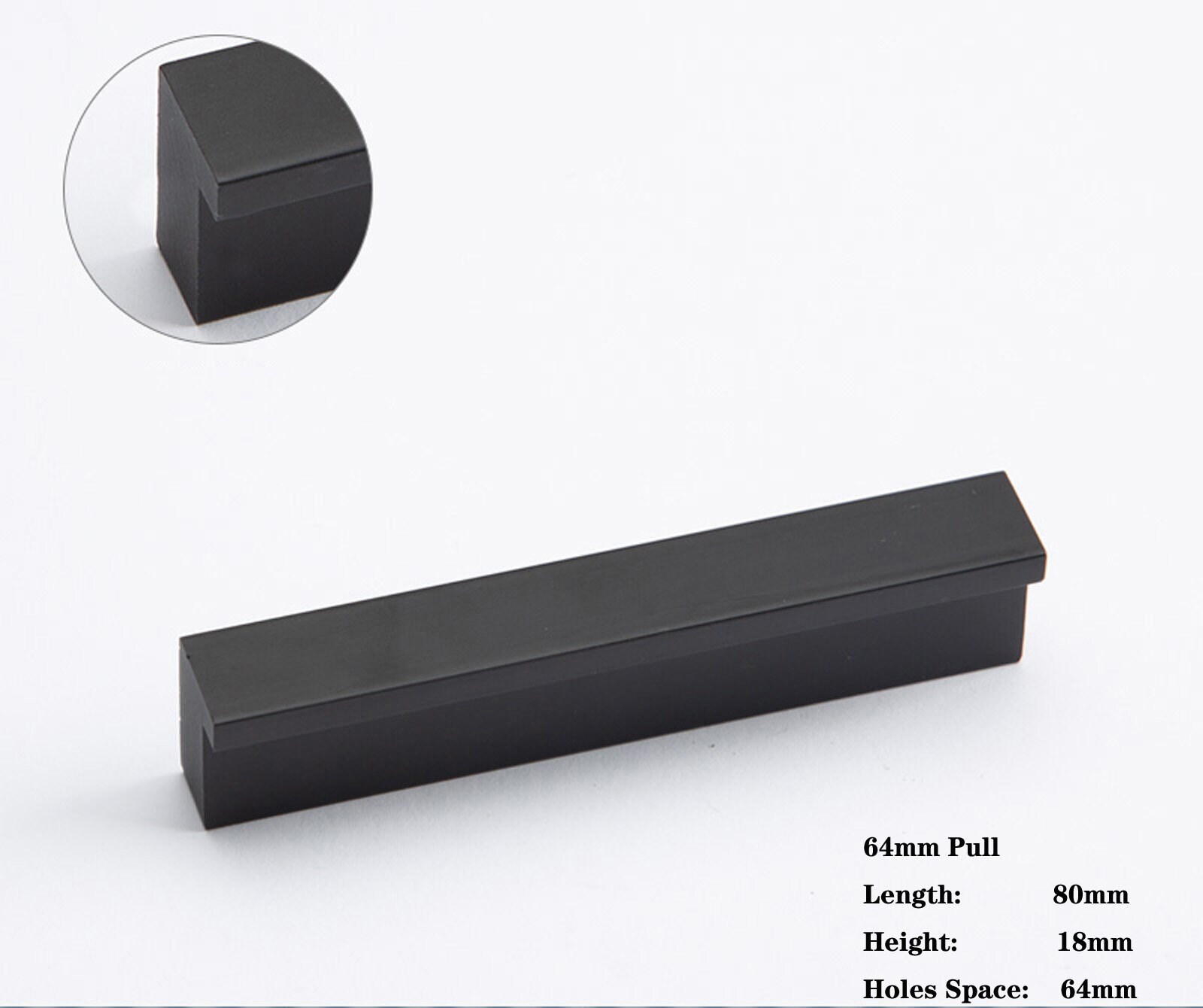 Aluminum Alloy Cabinet Door Handle American Black 1 Meter Long | Etsy