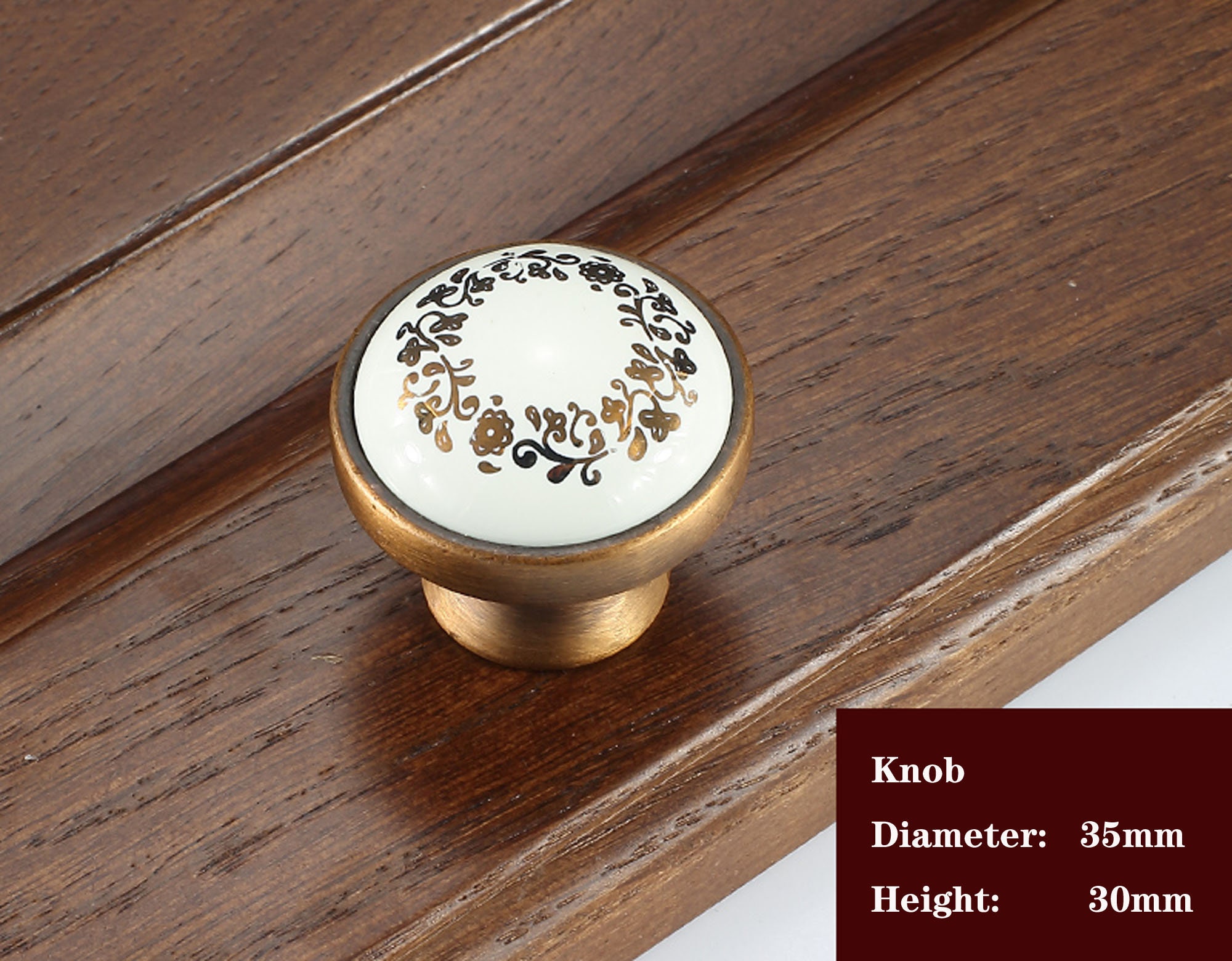 European Ceramic Handle Cabinet Door Handle Solid Wood - Etsy