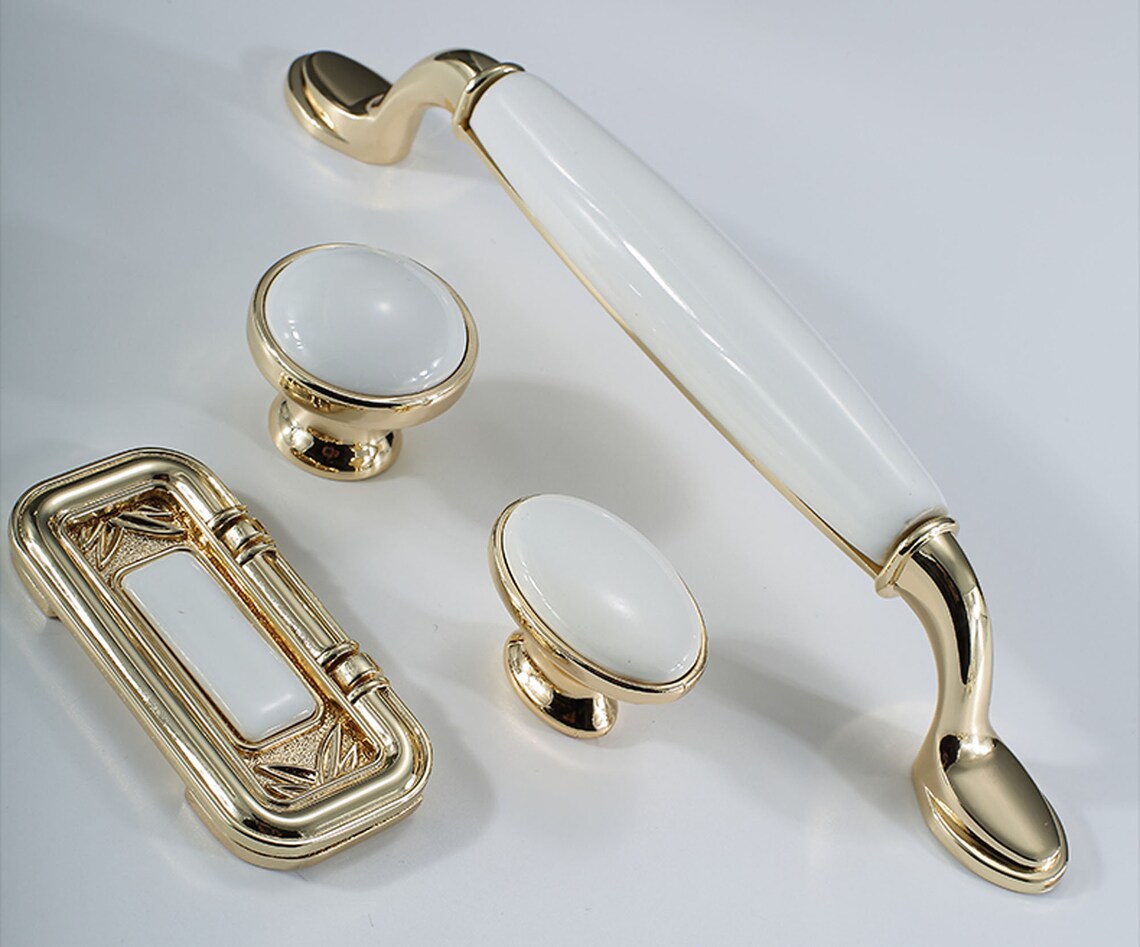 Modern Simple Cabinet Door Handle Ceramic White Wardrobe Door | Etsy