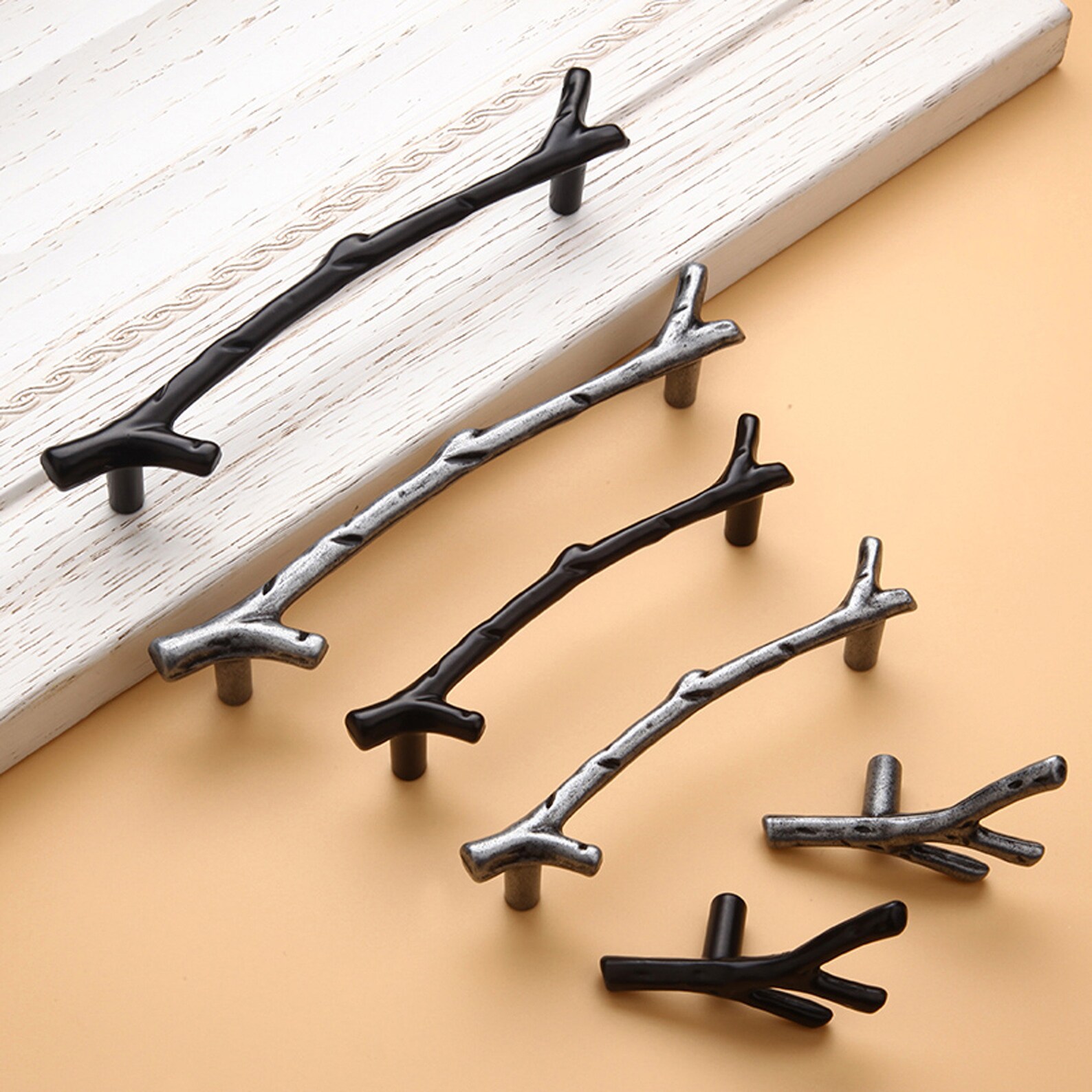 Branch Handle American Black Handle European Cabinet Door - Etsy