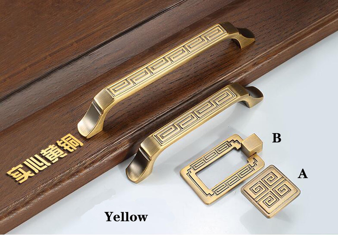 Copper Handles European Antique Pure Copper Door Handles - Etsy