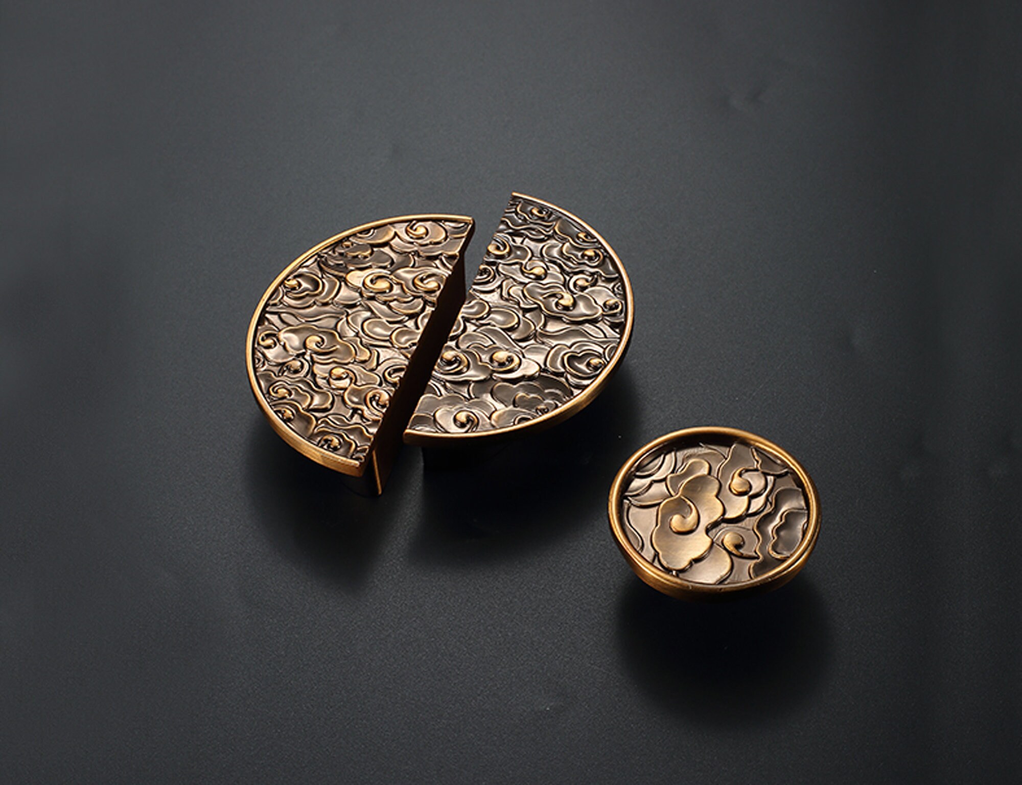 New Chinese Style Handle Wooden Cabinet Door Handle Paired - Etsy