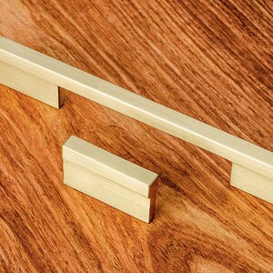 Simple Grooved Copper Cabinet Door Handle Customization Thickened ...