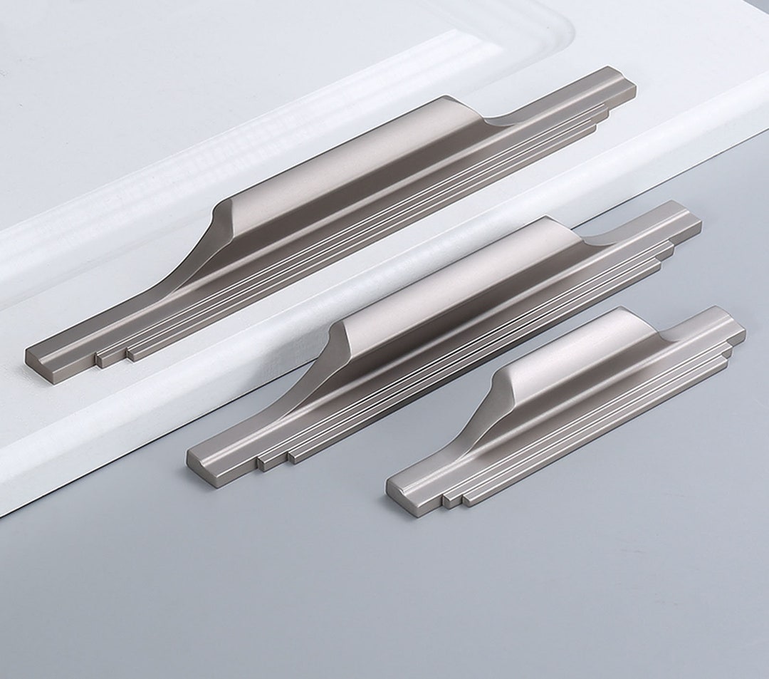 Modern Simple Silver Cabinet, Wardrobe, Drawer Handle, Nordic Kitchen ...