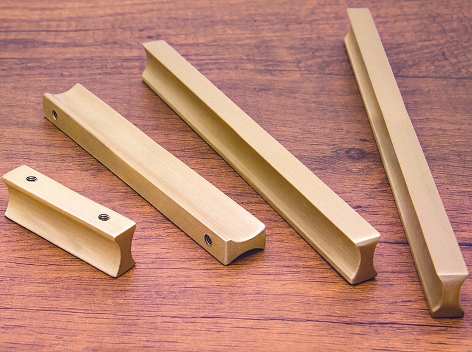 Modern Simple Brass Cabinet Door Handle Straight Strip Solid - Etsy