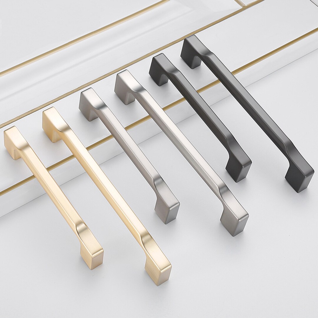 Nordic Wardrobe Cupboard Drawer Handle Modern Minimalist Golden Light ...