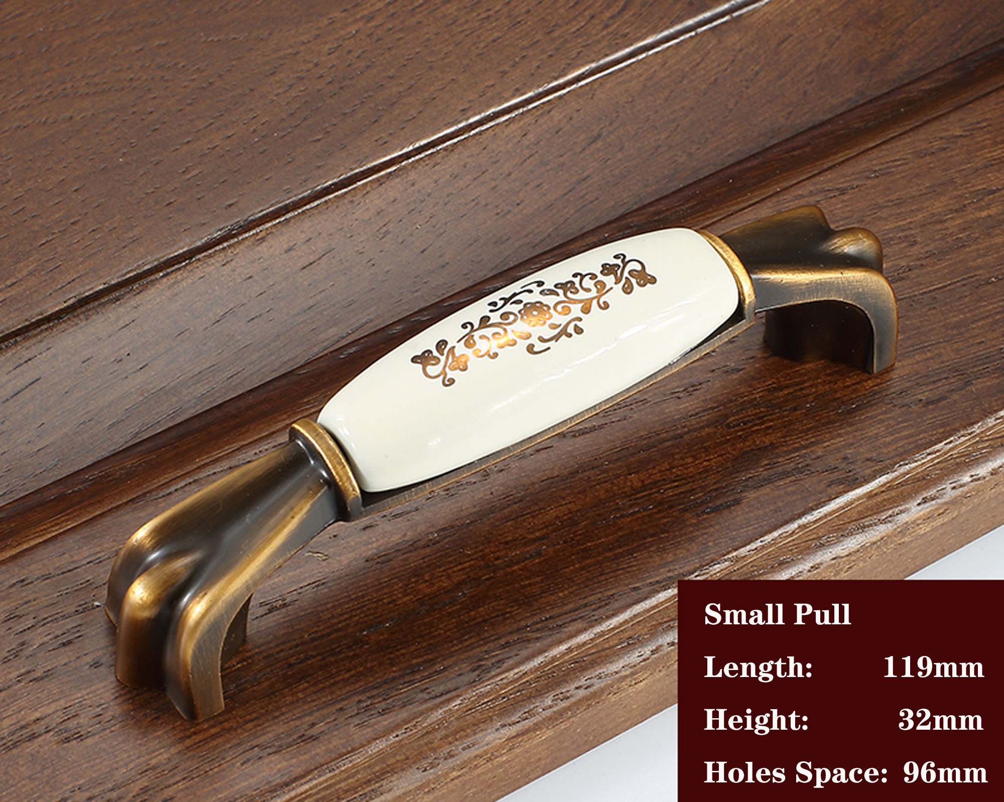 European Ceramic Handle Cabinet Door Handle Solid Wood - Etsy