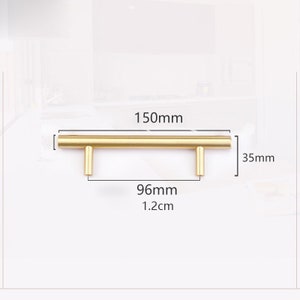 Modern Simple Brass Cabinet Door Handle Straight Strip Solid Cabinet ...