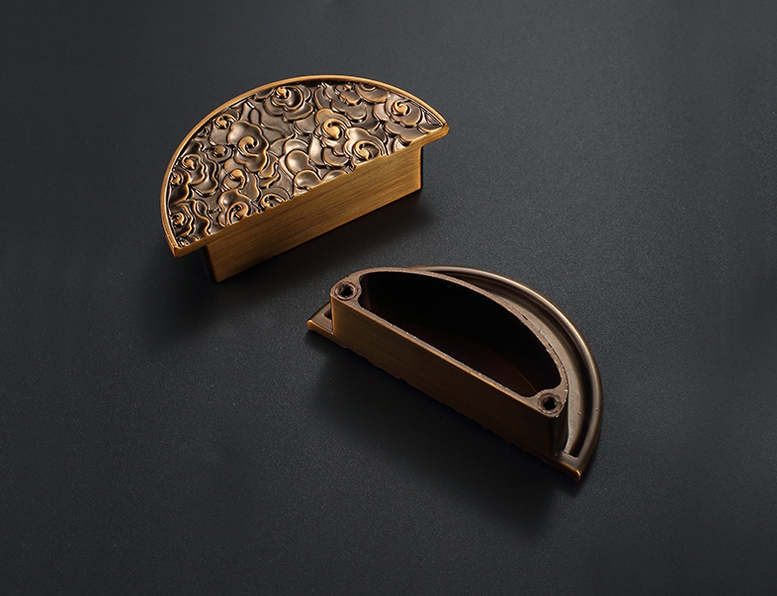 New Chinese Style Handle Wooden Cabinet Door Handle Paired - Etsy