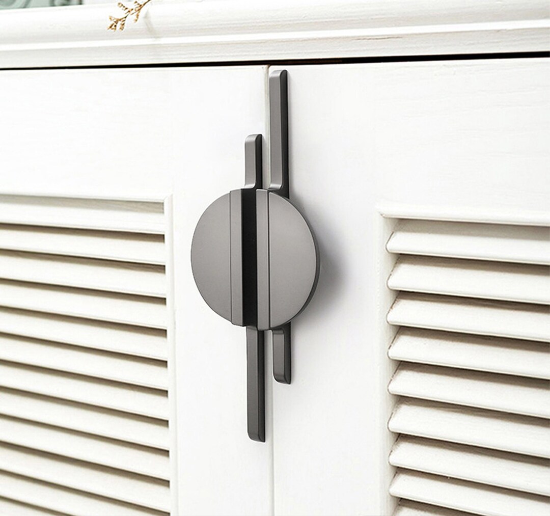 Circular Handle Minimalist Cabinet Door Handle Golden Bathroom Cabinet ...