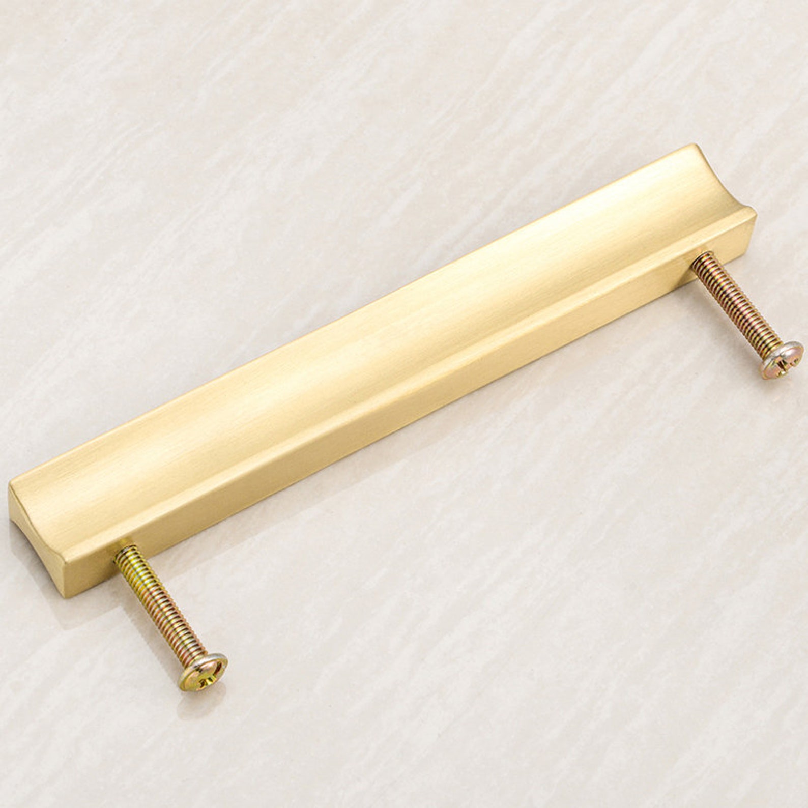 Modern Simple Brass Cabinet Door Handle Straight Strip Solid | Etsy