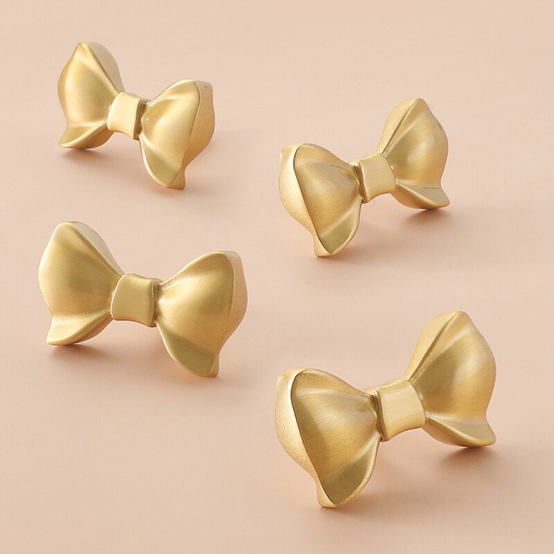 Gold Bow Knobs - Etsy