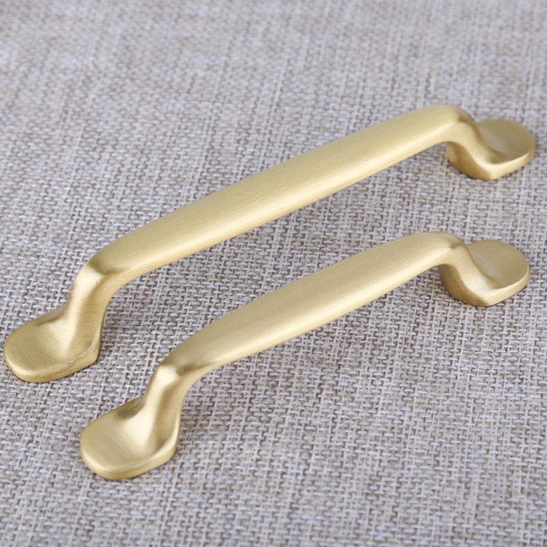 Brass Handles Round Solid Single Hole Drawer Small Handles Cabinet Door ...