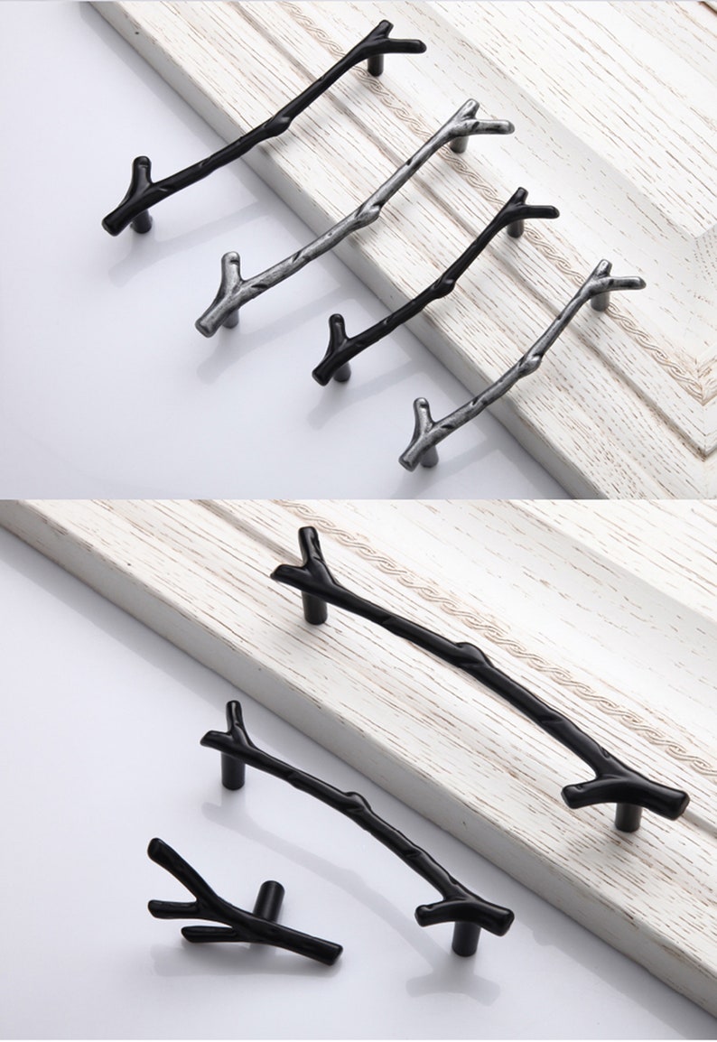 Branch Handle American Black Handle European Cabinet Door | Etsy