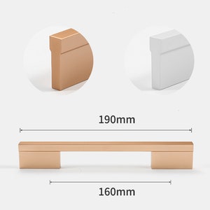 Modern Simple Word Long Aluminum Handle Black Hand Cabinet Large ...