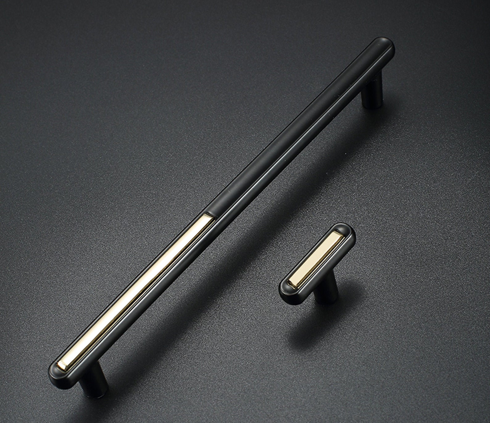 Black cabinet door handle light luxury modern wardrobe handle | Etsy