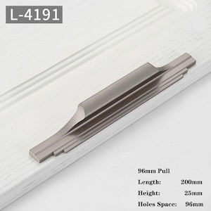 Modern Simple Silver Cabinet, Wardrobe, Drawer Handle, Nordic Kitchen ...