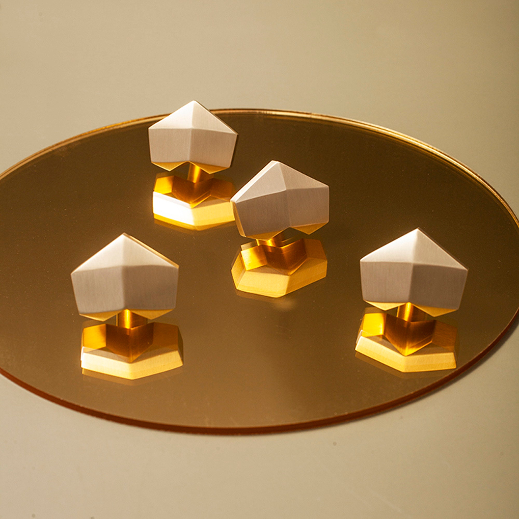 Heart-shaped pure brass small handle Nordic high-end clothes | Etsy