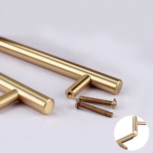Modern Simple Brass Cabinet Door Handle Straight Strip Solid Cabinet ...