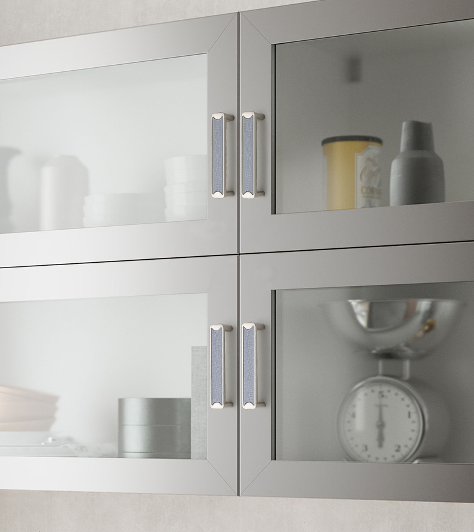 Nordic Blue Cabinet Drawer Leather Handle Modern Simple | Etsy