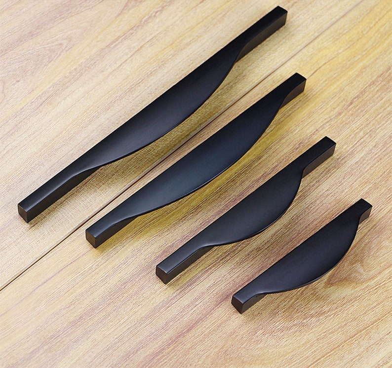 Aluminum Alloy Cabinet Door Handle American Black Cabinet - Etsy
