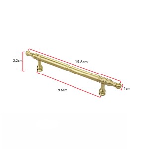 Modern Simple Brass Cabinet Door Handle Straight Strip Solid Cabinet ...