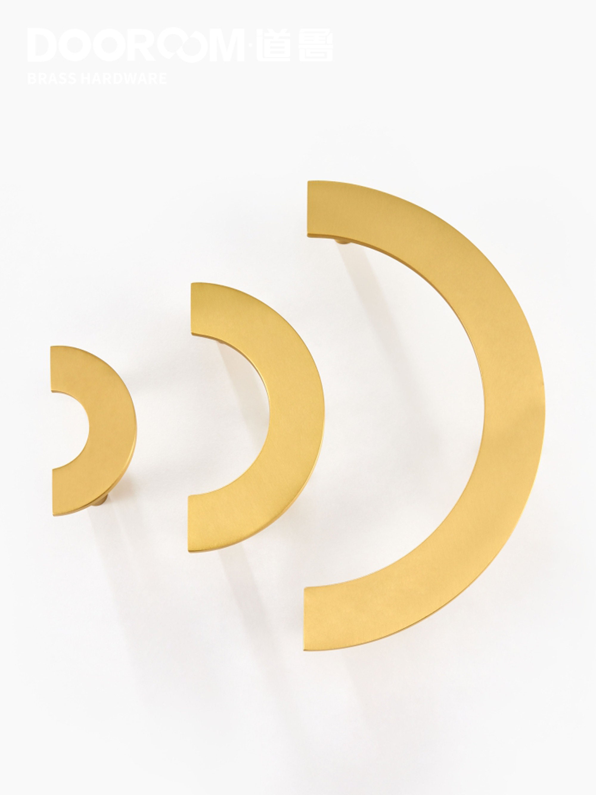 Brass Modern Semi-circular Arched Furniture Drawer Large - Etsy