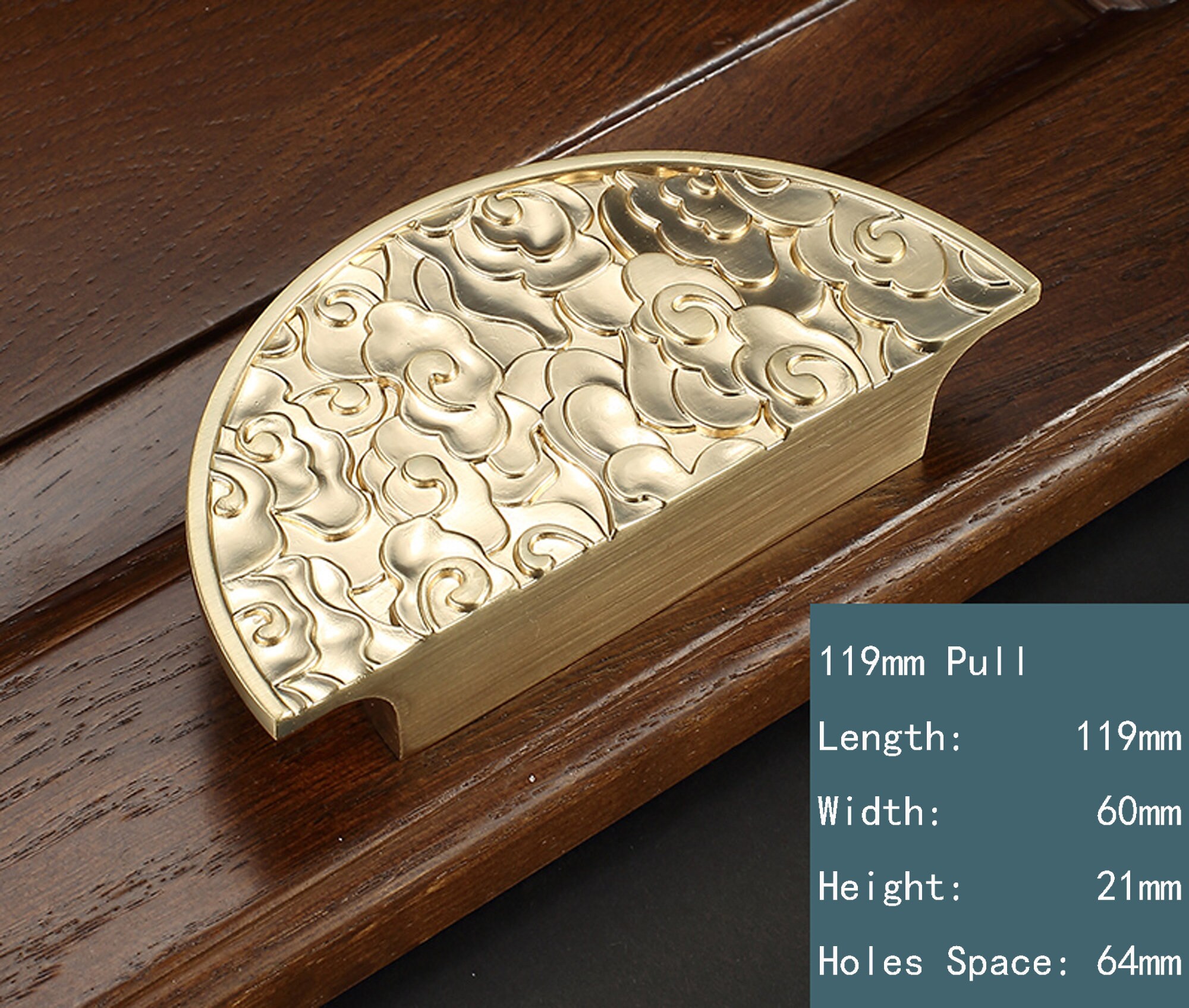 New Chinese Style Handle Wooden Cabinet Door Handle Paired | Etsy