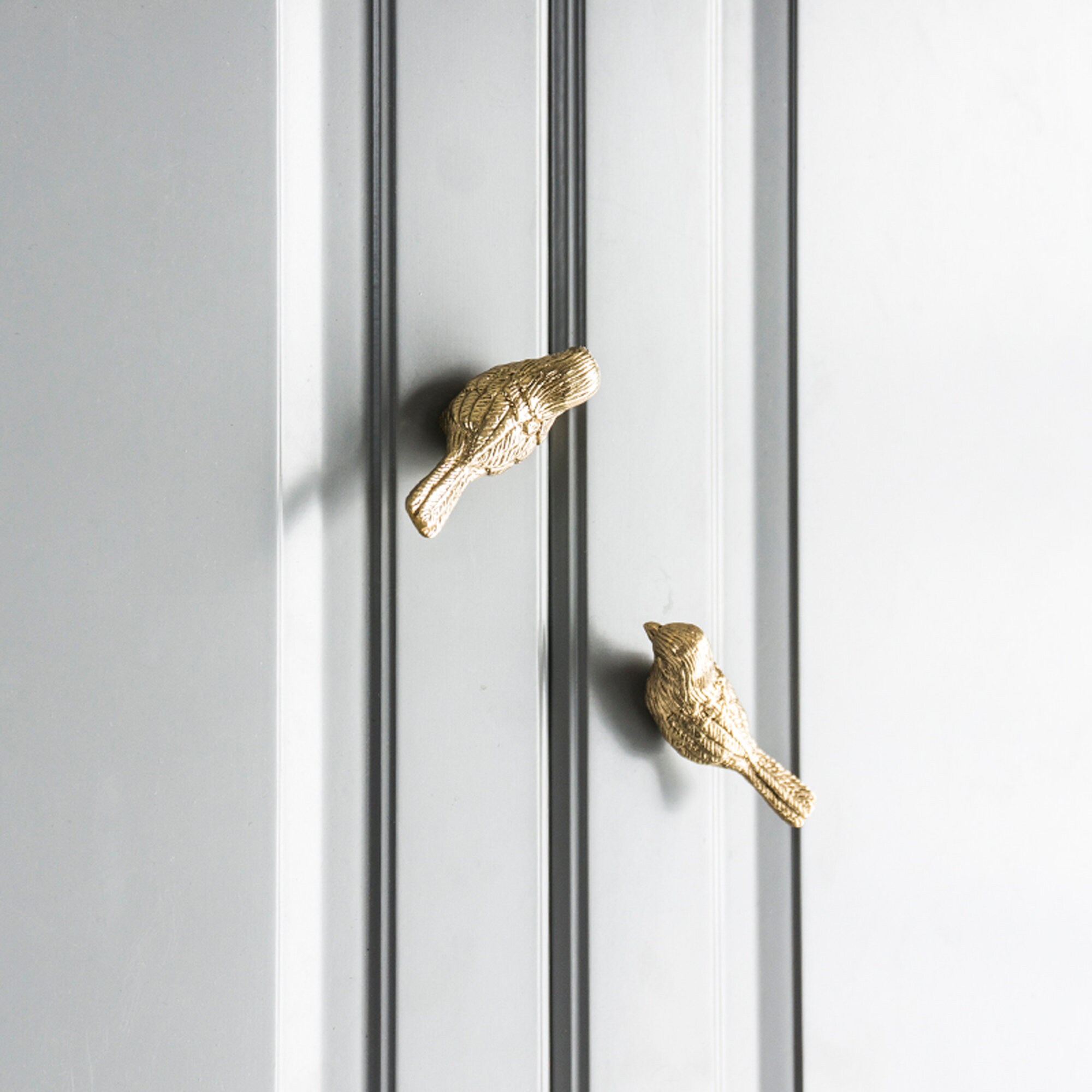 American Retro Copper Bird Handle Nordic Wardrobe Door Shoe | Etsy