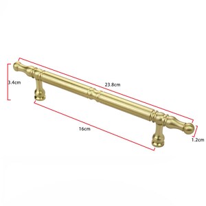 Modern Simple Brass Cabinet Door Handle Straight Strip Solid Cabinet ...