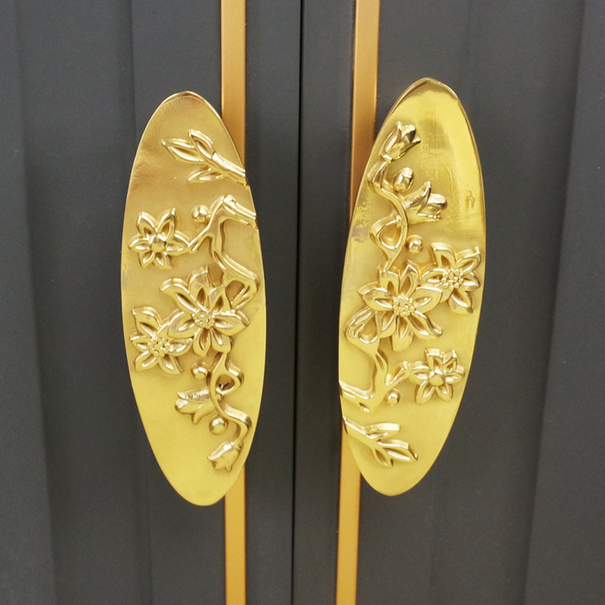 Vintage brass handles drawers cabinets wardrobe doors brass | Etsy