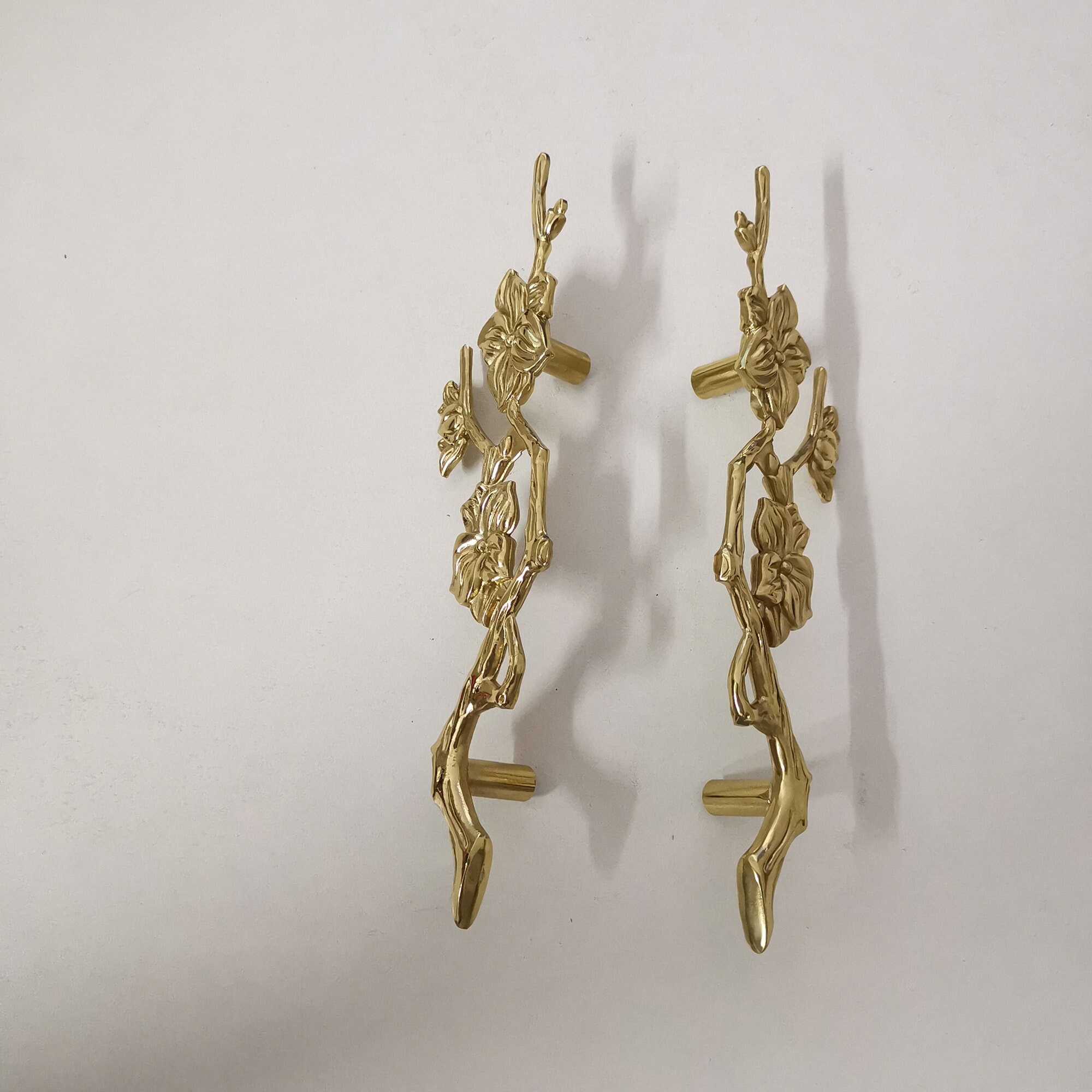 Messing Ast Doppelloch Griff Schublade Tür Möbel | Etsy