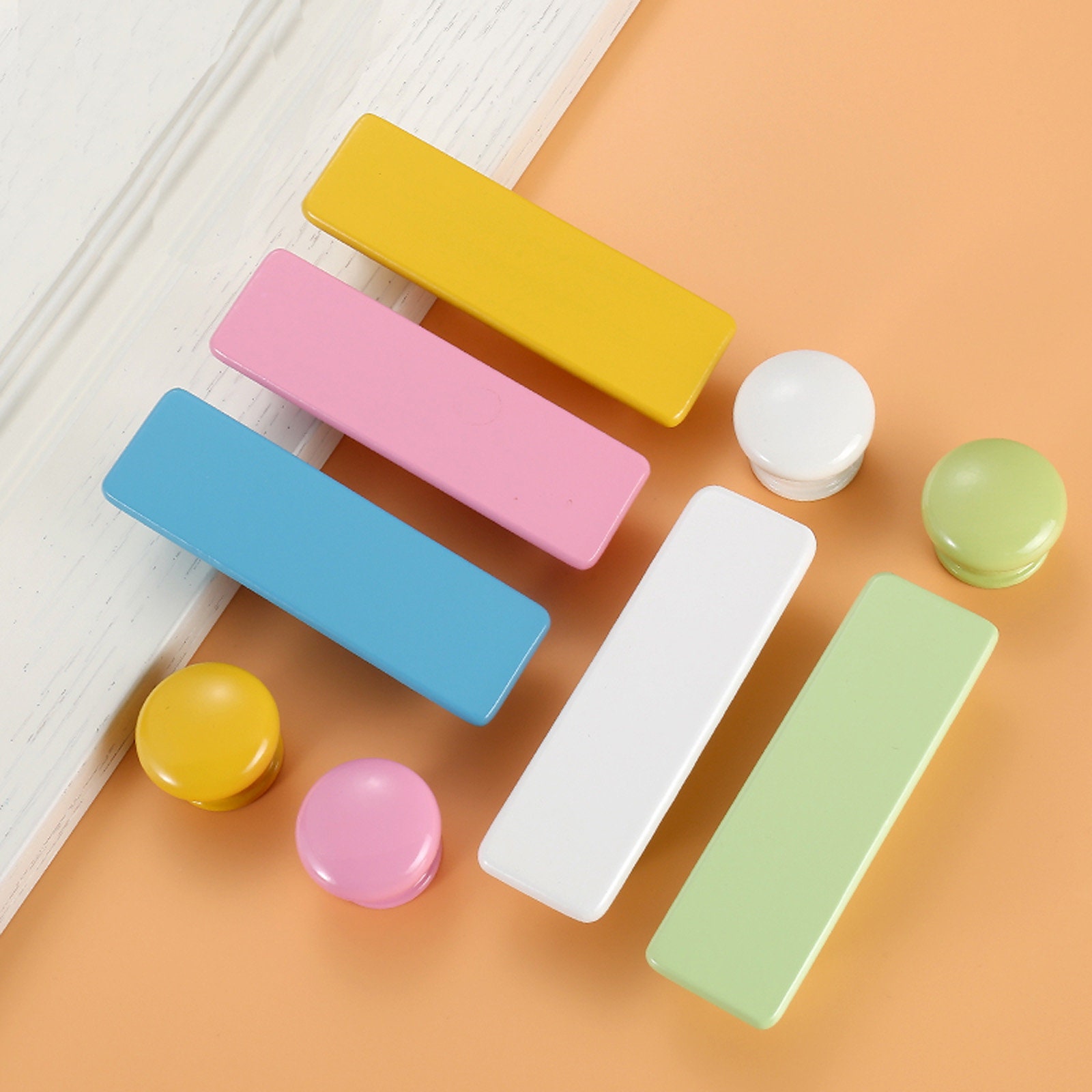 Children's Wardrobe Drawer Handle Blue Log Solid Wood Pink - Etsy