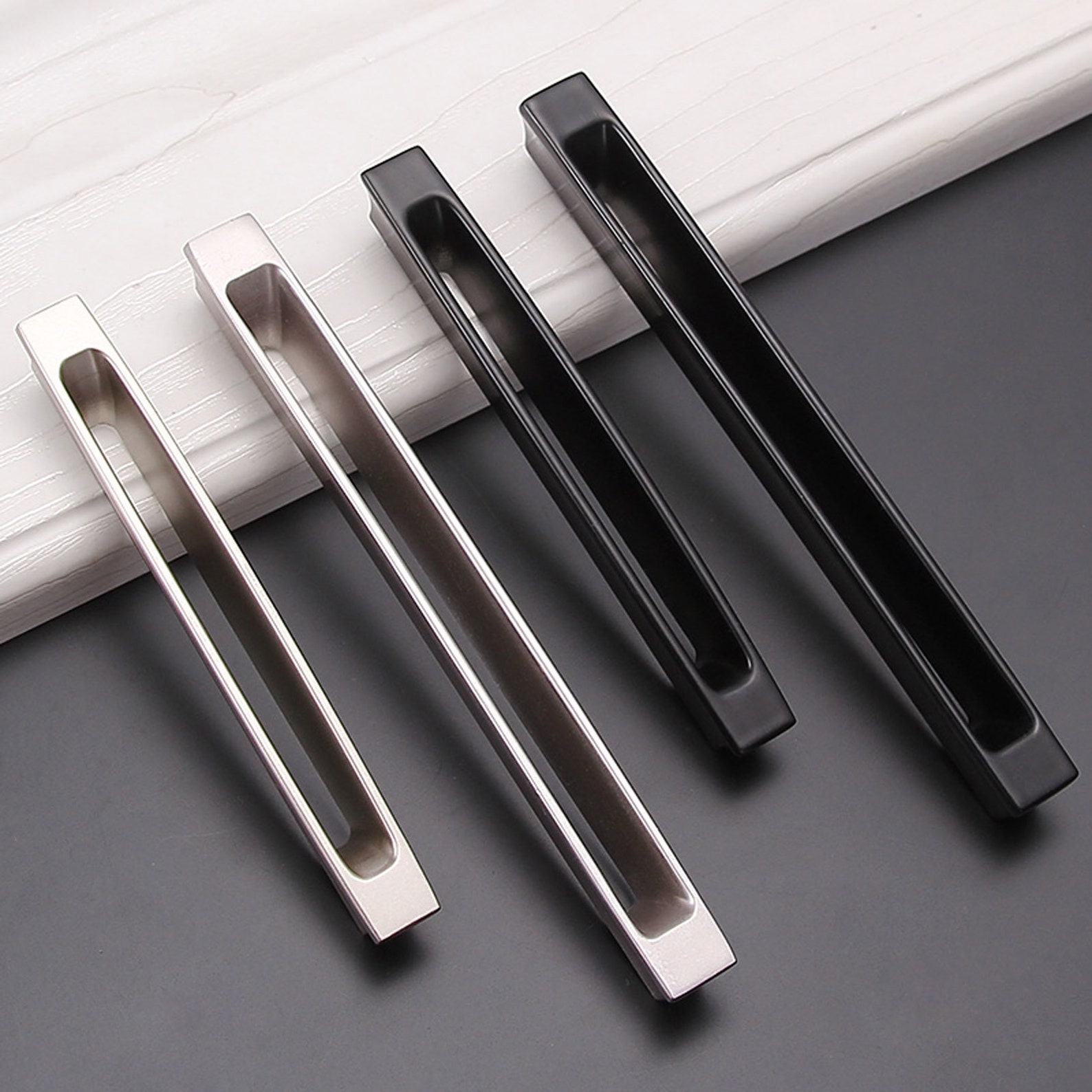 Modern Simple Subblack Zinc Alloy Handle European Cabinet - Etsy