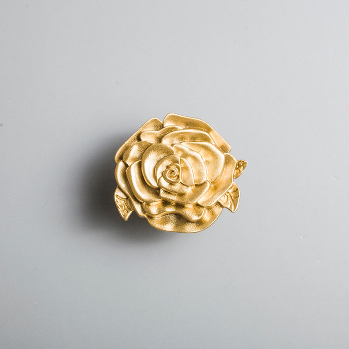 Golden Brass Rose Flower Handle Cabinet Door Wardrobe Drawer | Etsy