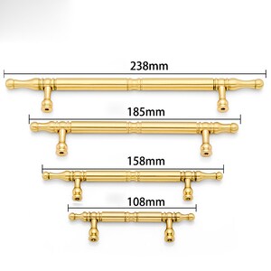 Modern Simple Brass Cabinet Door Handle Straight Strip Solid Cabinet ...