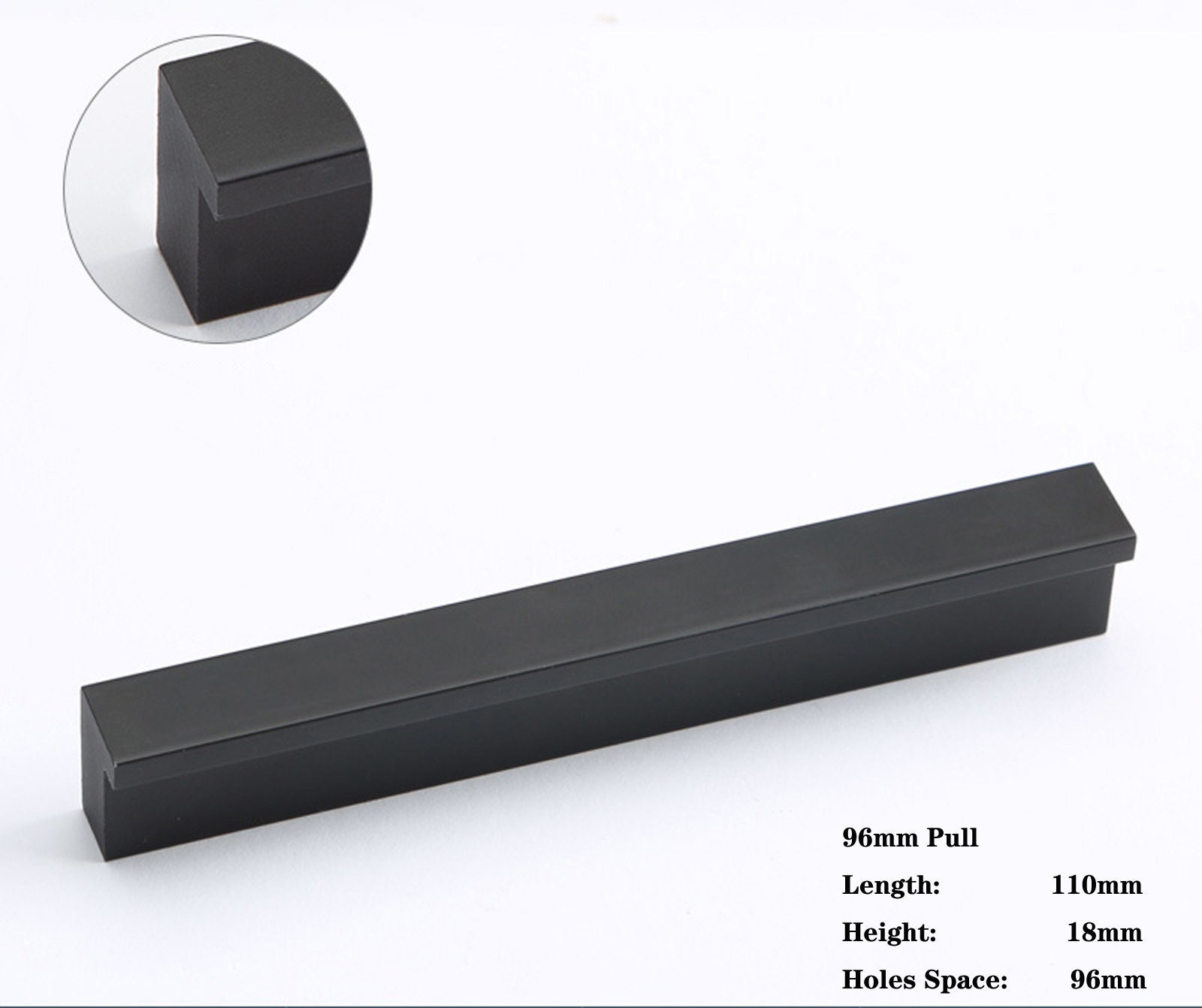 Aluminum Alloy Cabinet Door Handle American Black 1 Meter Long | Etsy