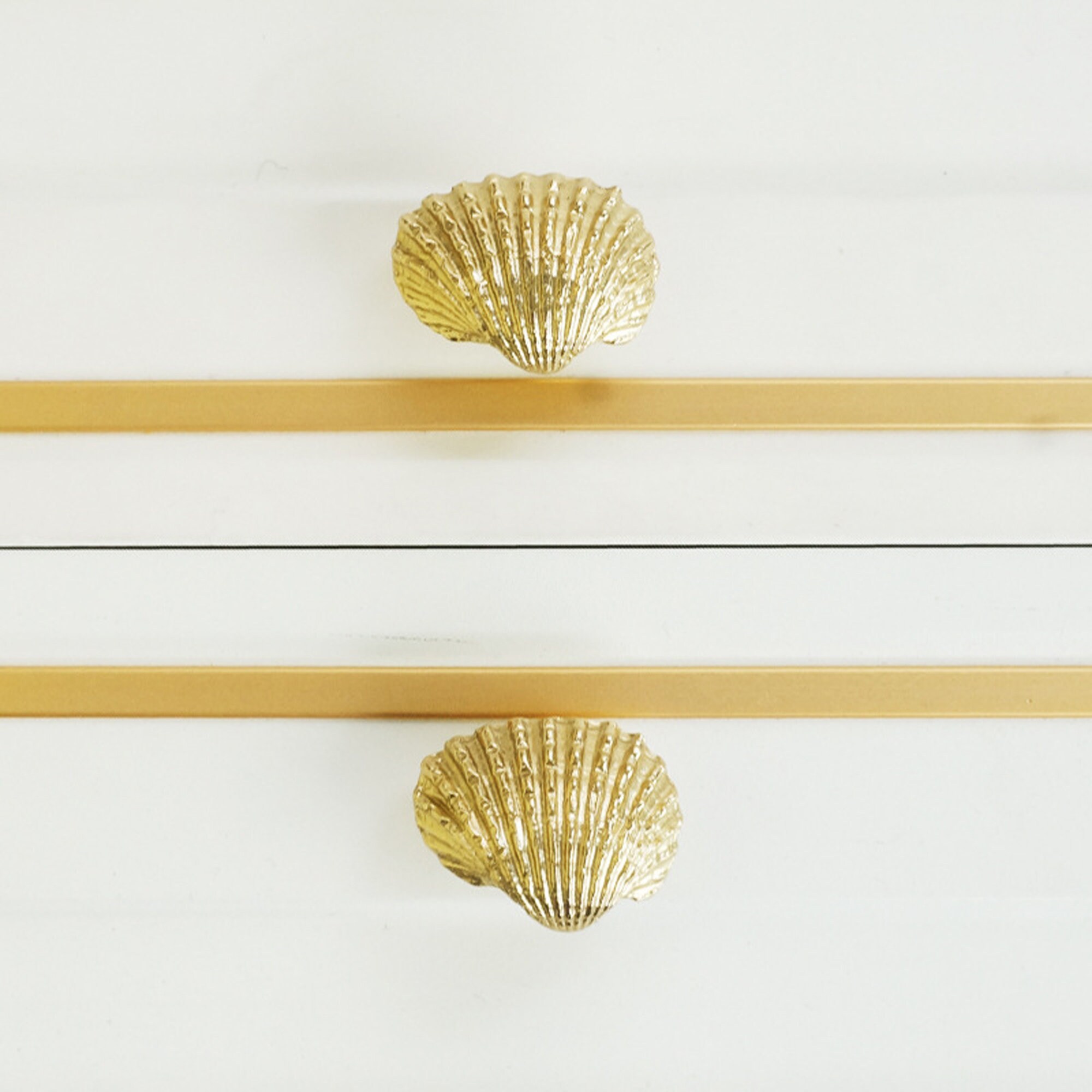 Brass shell handle Nordic drawer cabinet door cabinet original | Etsy