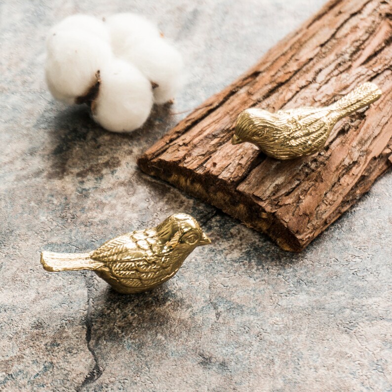 American Retro Copper Bird Handle Nordic Wardrobe Door Shoe | Etsy