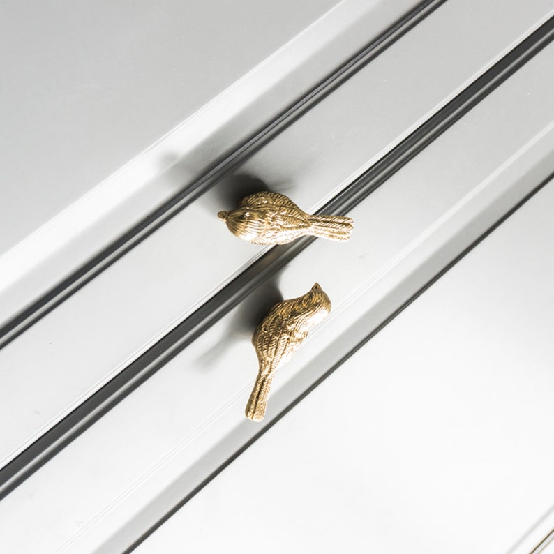 American Retro Copper Bird Handle Nordic Wardrobe Door Shoe | Etsy